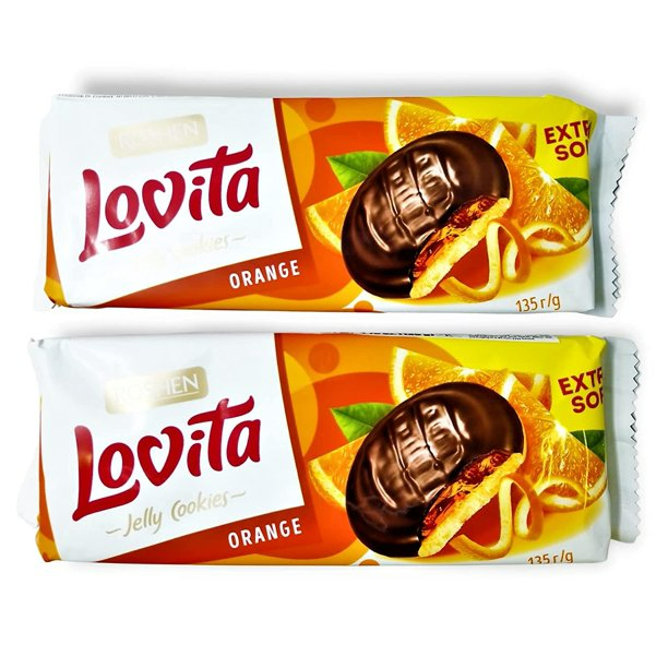 Roshen “Lovita” Jelly Cookies, Biscuits with Orange Flavored Jelly Fil – Exotic Snack Guys