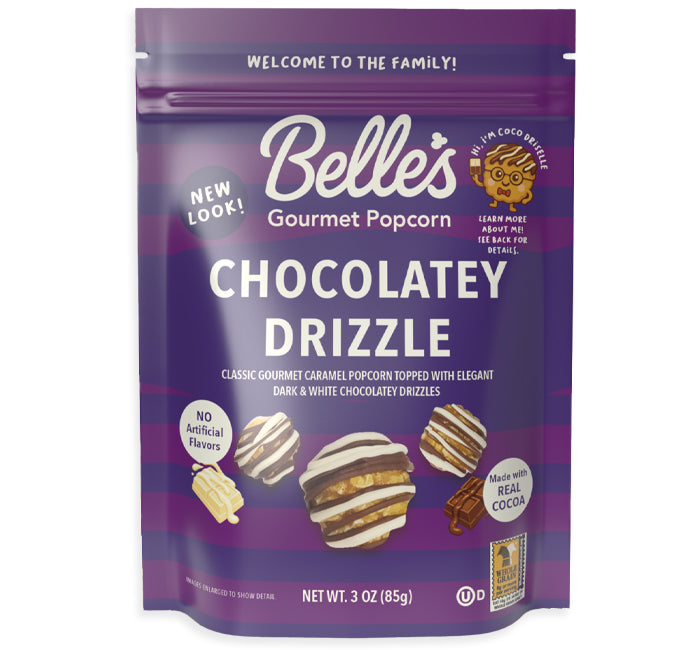 Belles Gourmet Popcorn - Chocolate Drizzle – Exotic Snack Guys