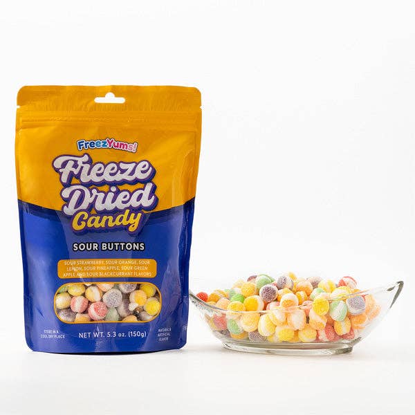 FreezeYums Freeze Dried Candy - Sour Buttons – Exotic Snack Guys
