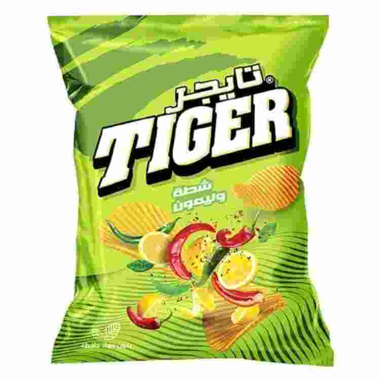 Tiger Chips - Chili and Lemon 90g - Egypt Case of 12 – Exotic Snack Guys