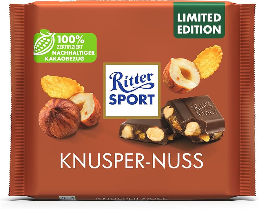 Ritter Sport Whole Hazelnut With Corn Flakes (KNUSPER-NUSS) - Deutschl ...