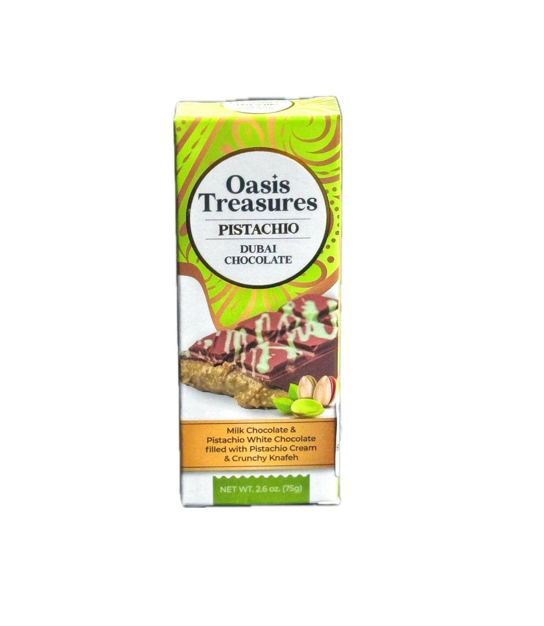 Oasis Treasures Pistachio Dubai Chocolate – Exotic Snack Guys