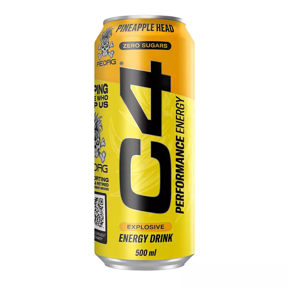 C4 Pineapple Head - Zero Sugar Energy Drink – Exotic Snack Guys