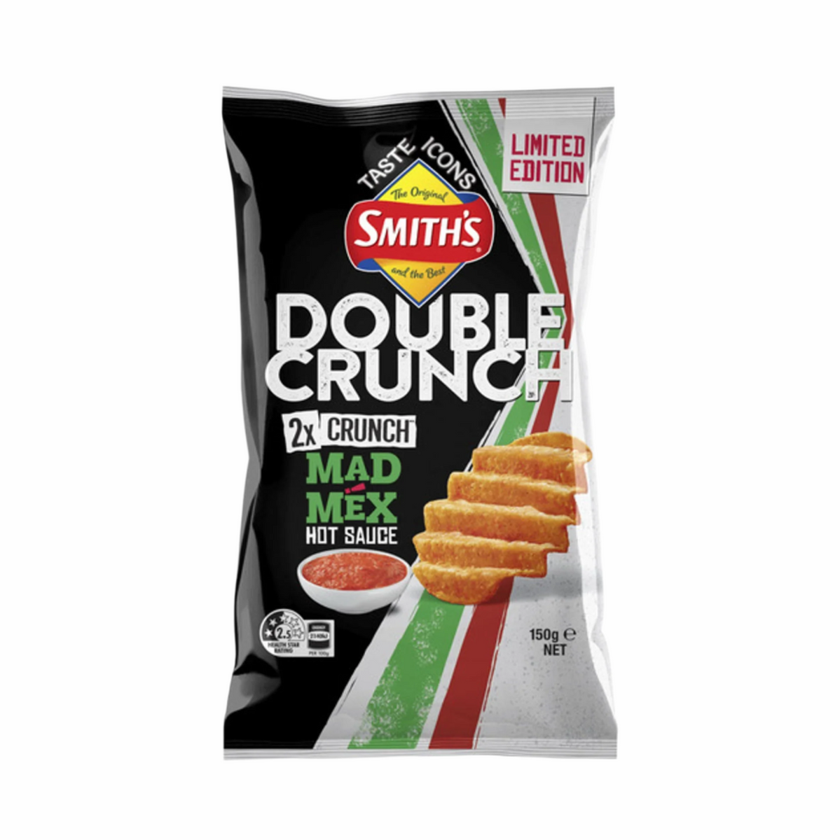 Lay/Smiths Double Crunch Mad Mex Hot Sauce 150g - Australia (Case of 1 ...