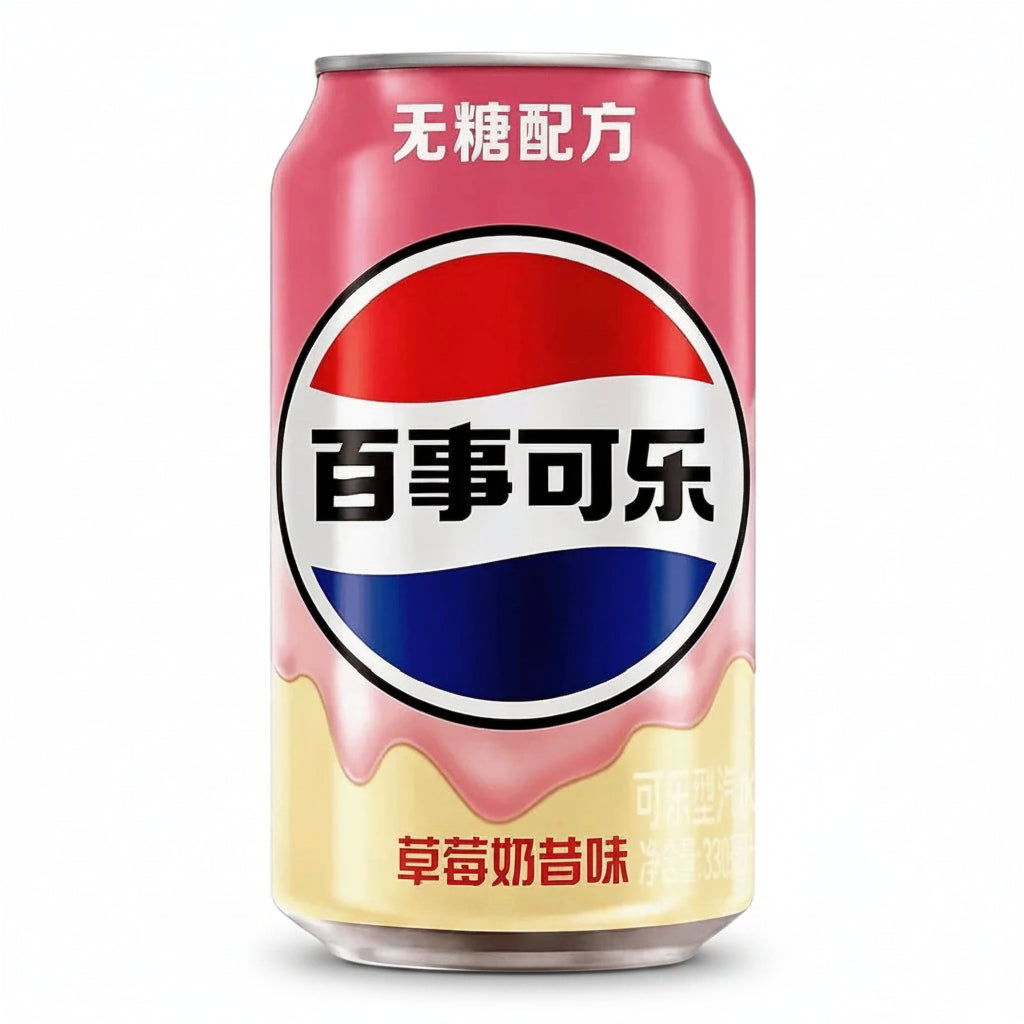 Pepsi - Strawberry Milkshake Flavor - 11.64 Oz - China – Exotic Snack Guys