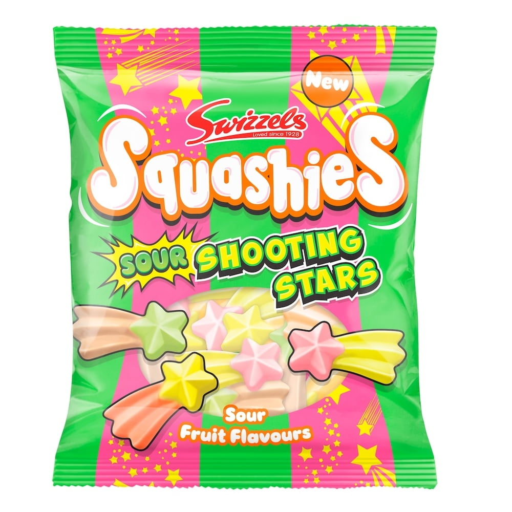 Swizzels Squashies Sour Shooting Stars Gummy Candy - 100g – Exotic ...