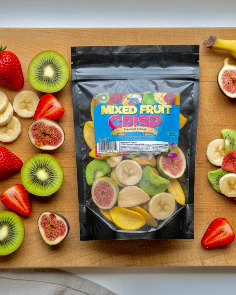 Omega Bursts Mixed Fruit Crisp Freeze Dried Fruit – Exotic Snack Guys