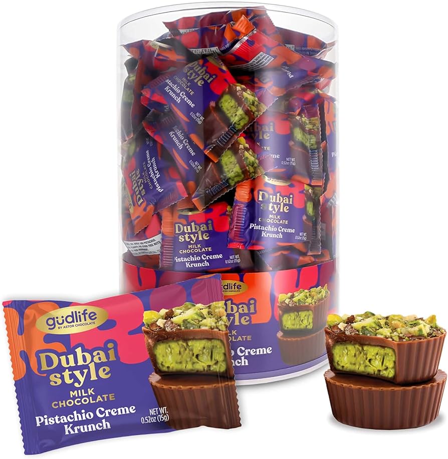 Gudlife Dubai Style Milk Chocolate - Pistachio Creme Krunch 15g ...