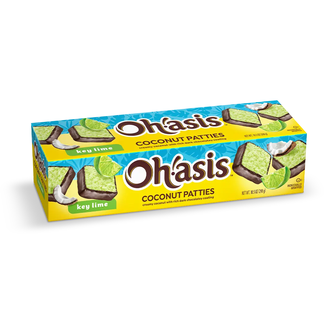 Oh'asis Coconut Patties - Key Lime 298g – Exotic Snack Guys