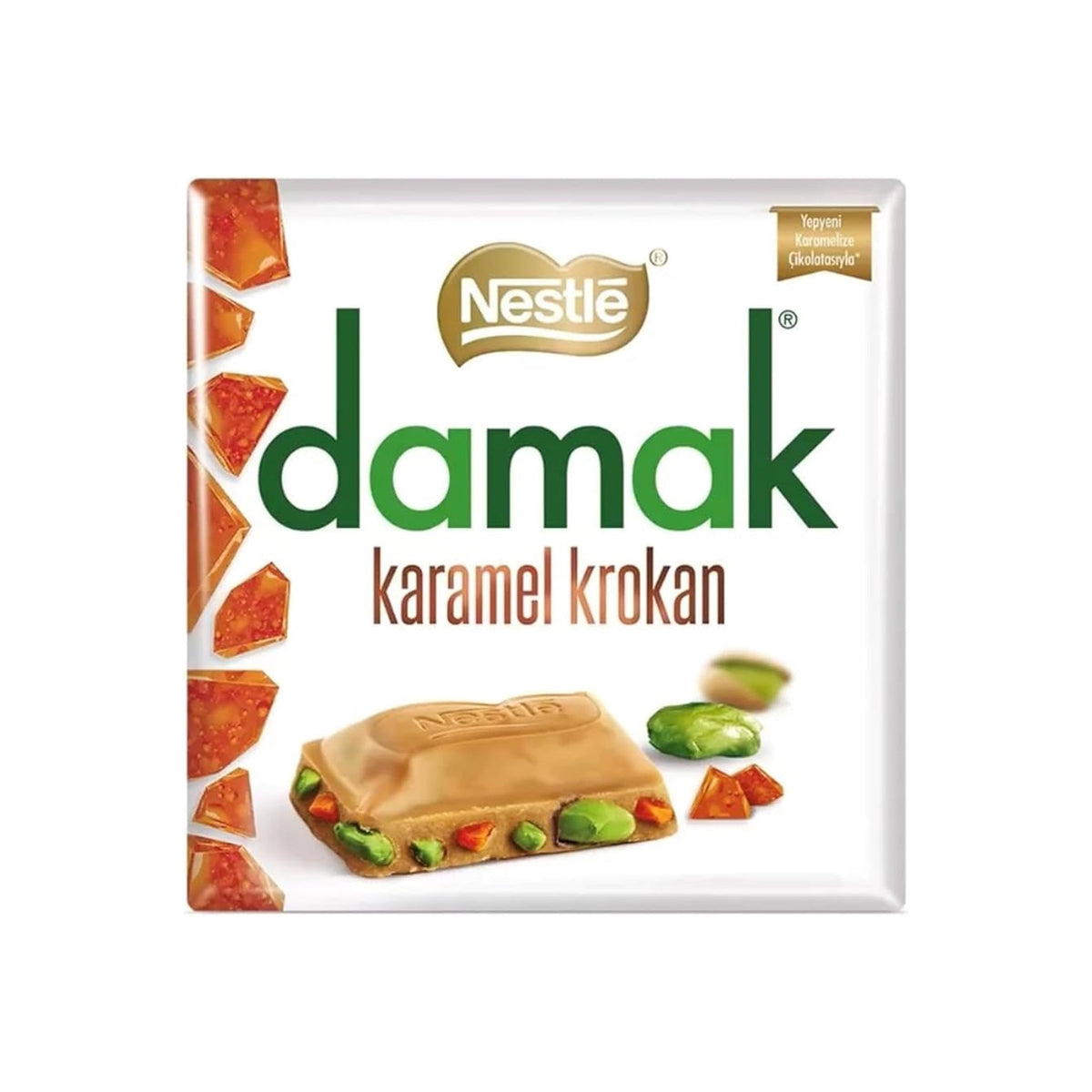 Nestle Damak Caramel Pistachio 60g Chocolate Bar Box of 6 EGYPT ...