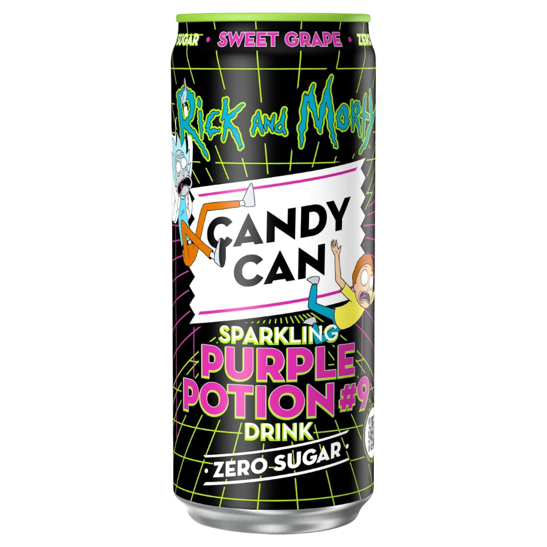Rick and Monty Sparkling Purple Potion Candy Can - Zero Sugar – Exotic ...