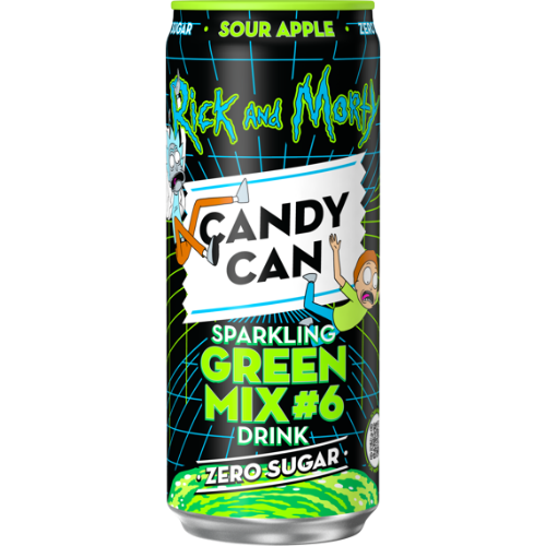 Rick and Monty Sparkling Green Candy Can - Zero Sugar – Exotic Snack Guys