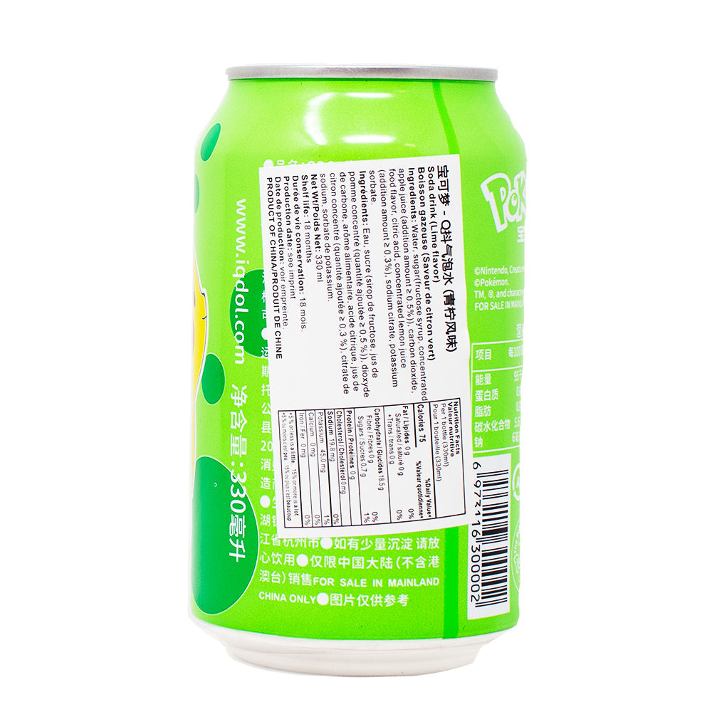 QDOL Lime PIKACHU 330ml Can Wholesale - Case of 24 – Exotic Snack Guys