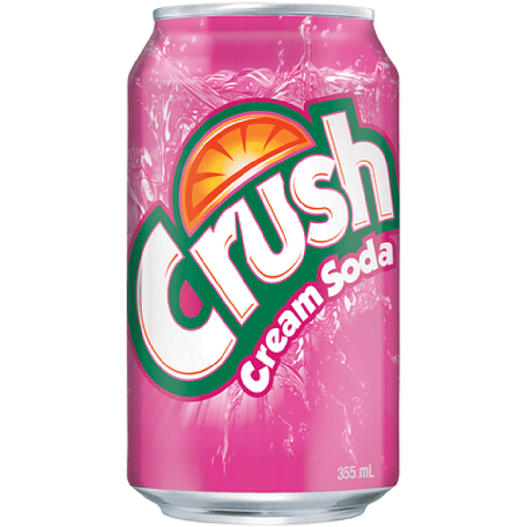 Crush Cream Soda Pink 330ml Case of 12 - Canada – Exotic Snack Guys