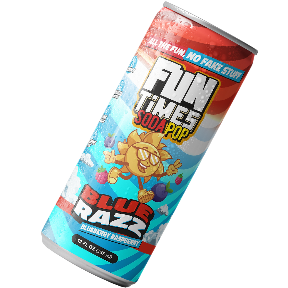 Fun Times Soda Pop - Blue Razz Raspberry – Exotic Snack Guys