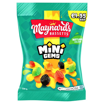 Maynards Bassetts Mini Gems 130g – Exotic Snack Guys