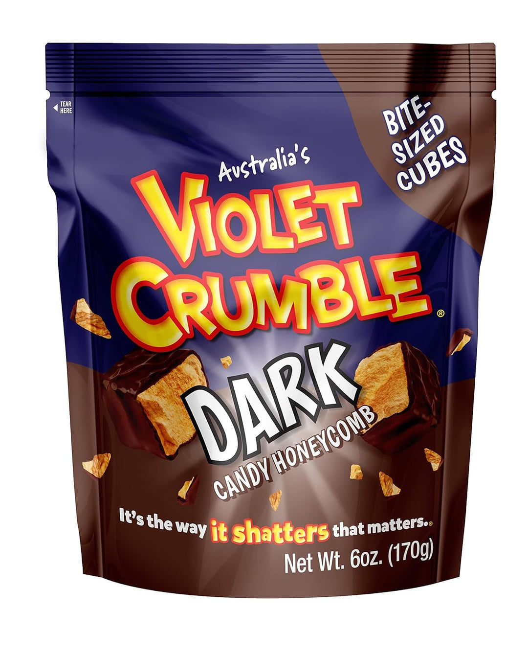 Violet Crumble Dark Candy Honeycomb Bites – Exotic Snack Guys